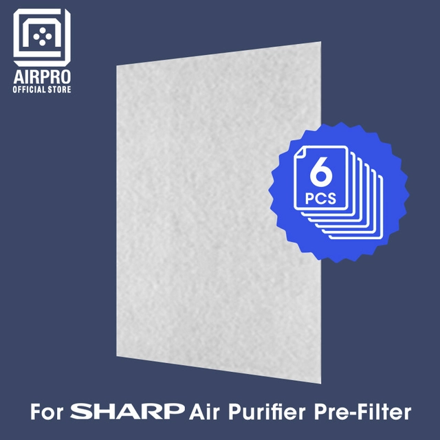 6 Pcs AIRPRO for Sharp Air Purifier Replacement Pre-Filter KC-A40E / KC ...