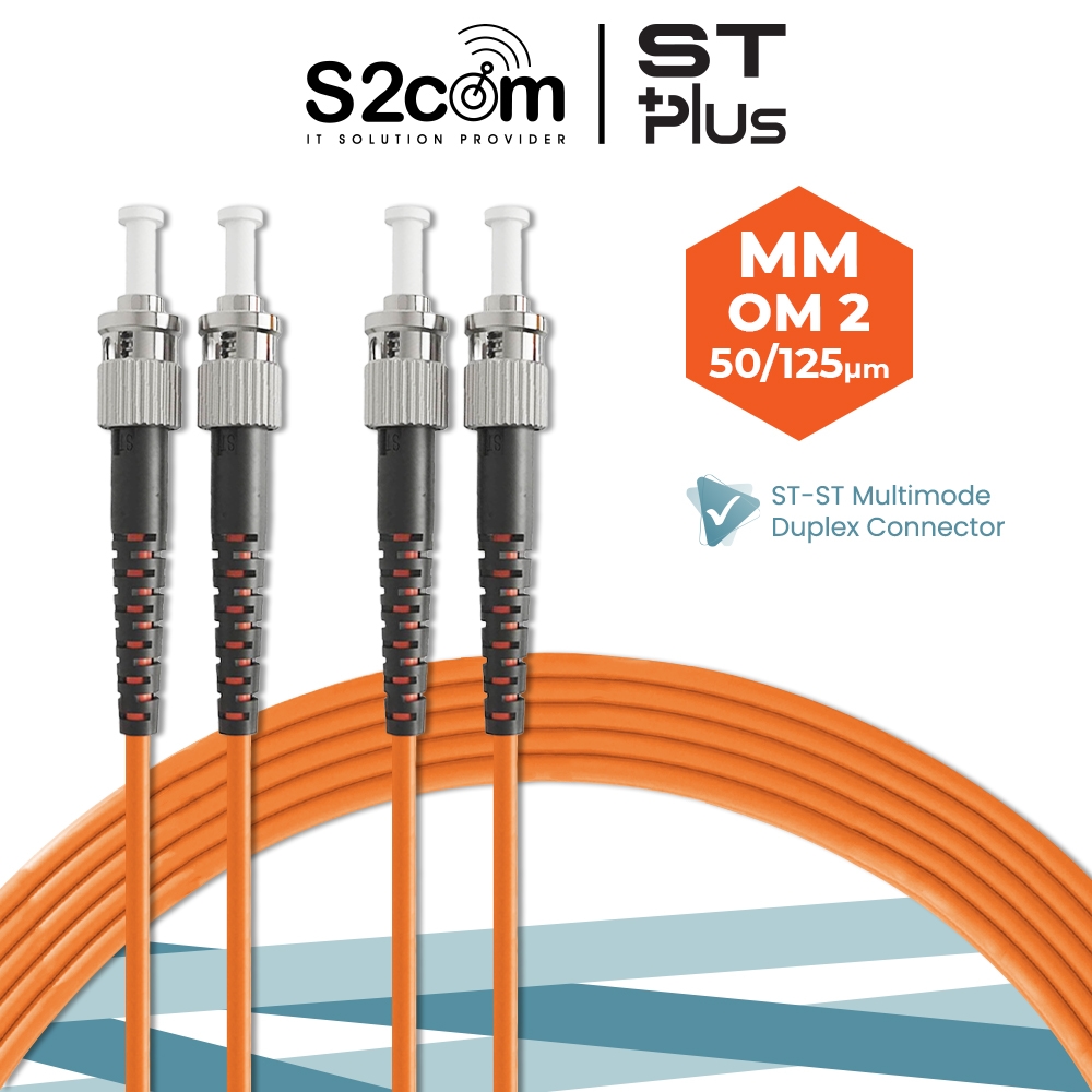 ST-ST 50/125 OM2 Multimode Duplex Fiber Optic Patch Cord for Low Loss ...