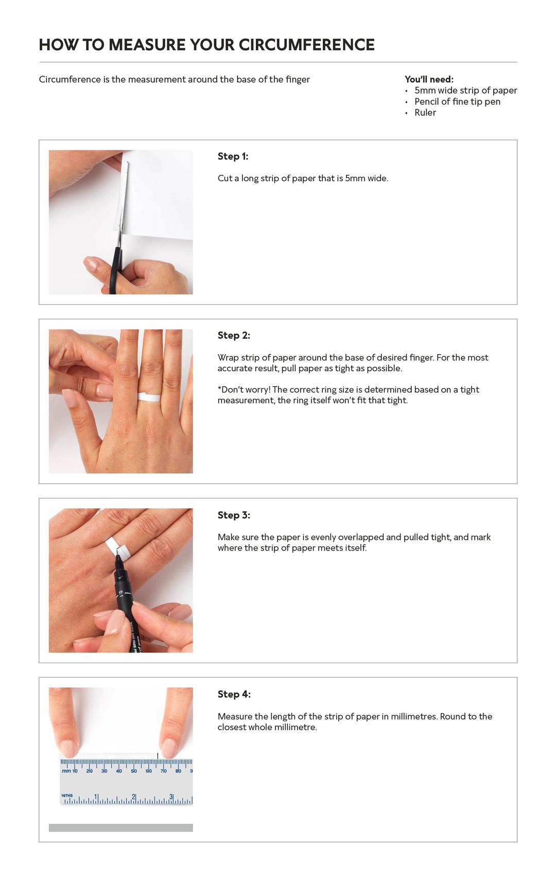 Ring Size Guide | Pandora Malaysia